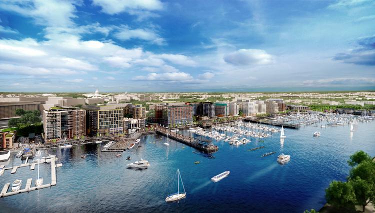 The Wharf's first trophy building is almost complete. Take a look ...