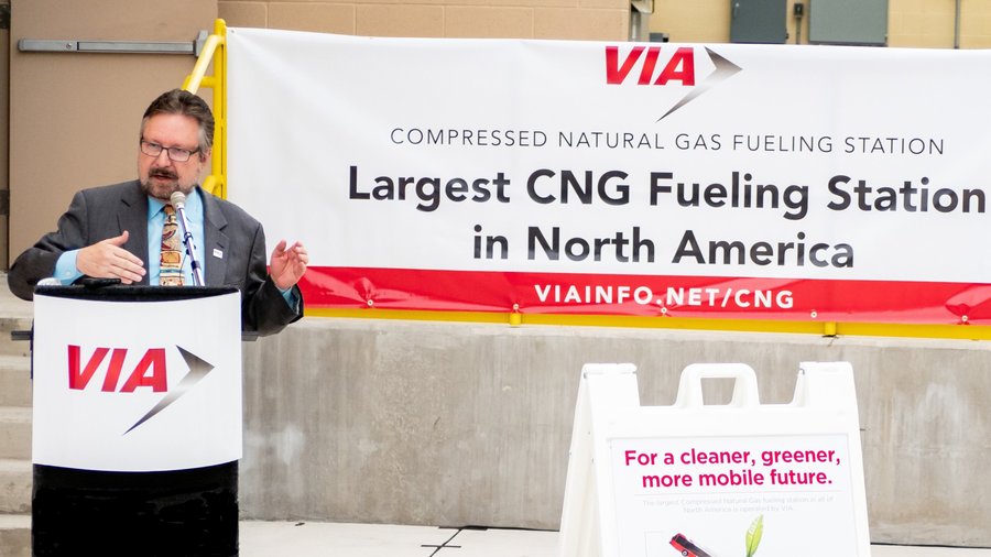 VIA Metropolitan Transit holds dedication ceremony for its compressed ...