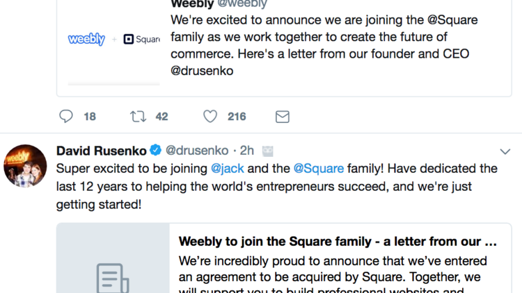 San Francisco-based payment processor Square is buying website ...
