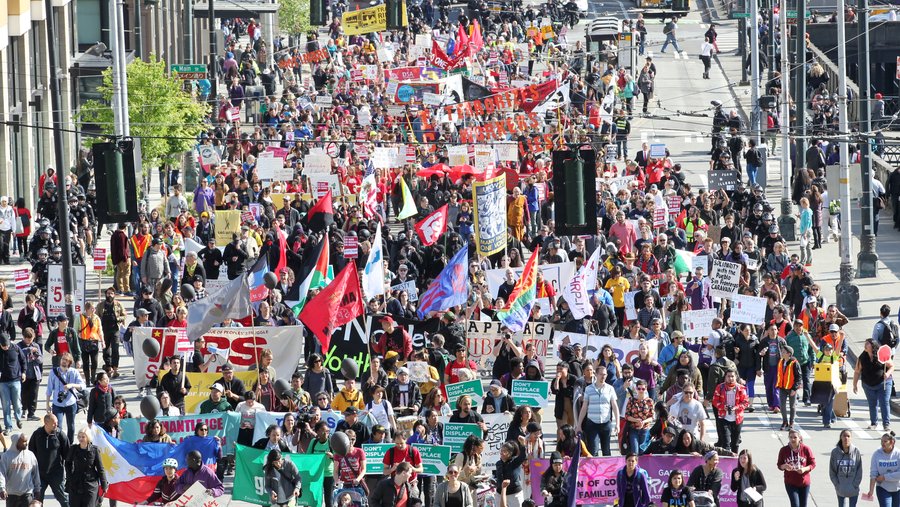 Seattle sees a largely peaceful May Day march - Puget Sound Business ...