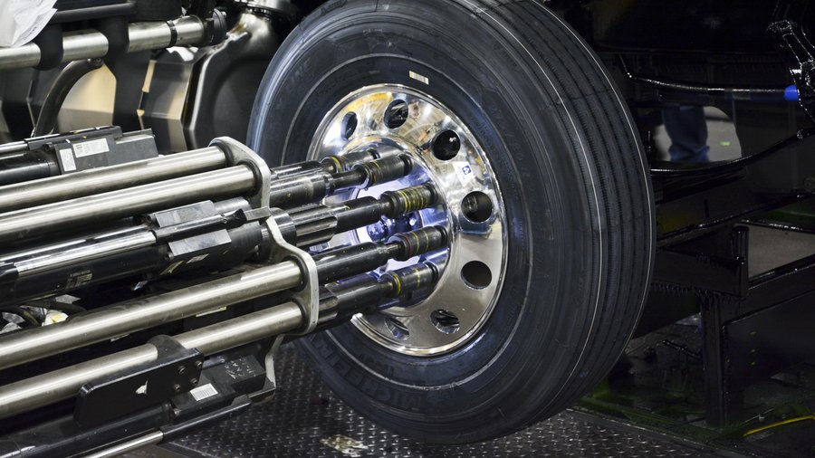 Peterbilt makes more than 150 trucks a day in its Denton plant, take a ...