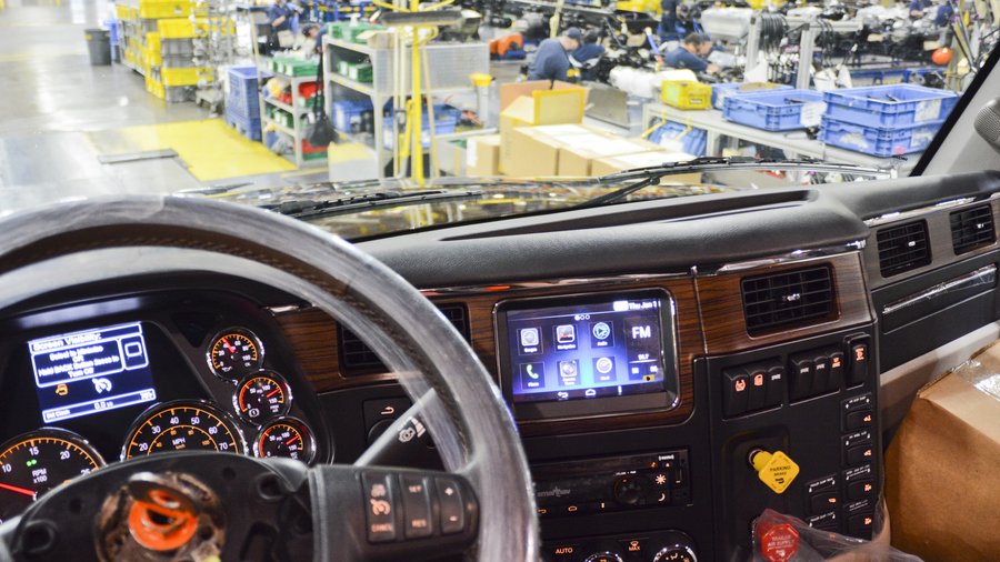 Peterbilt makes more than 150 trucks a day in its Denton plant, take a ...