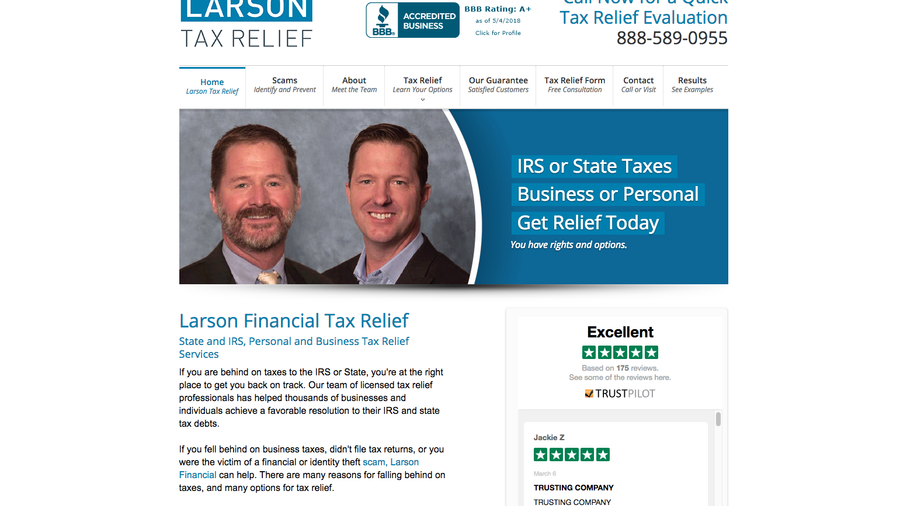 Larson Financial screenshot