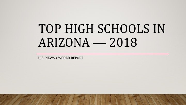 US News and World Report: 5 best high schools in Arizona - Phoenix ...