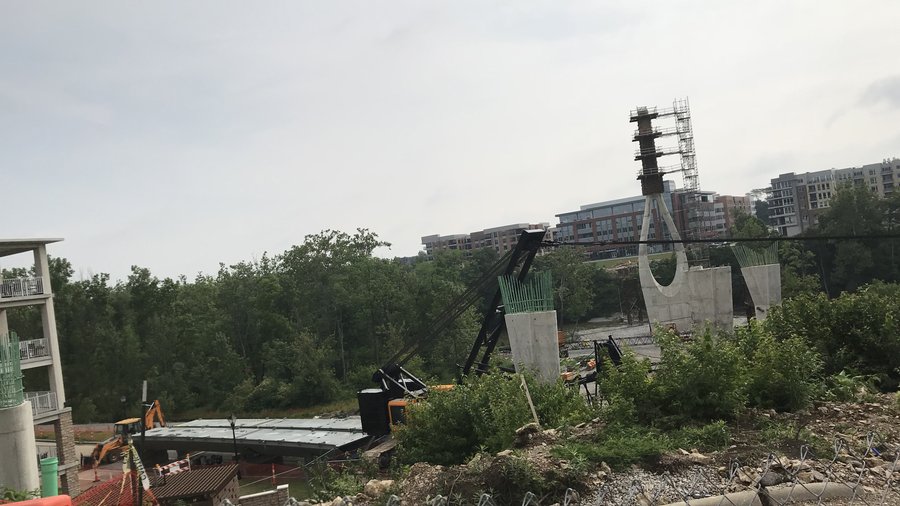 Dublin pedestrian bridge, new library and Bridge Park work progressing ...