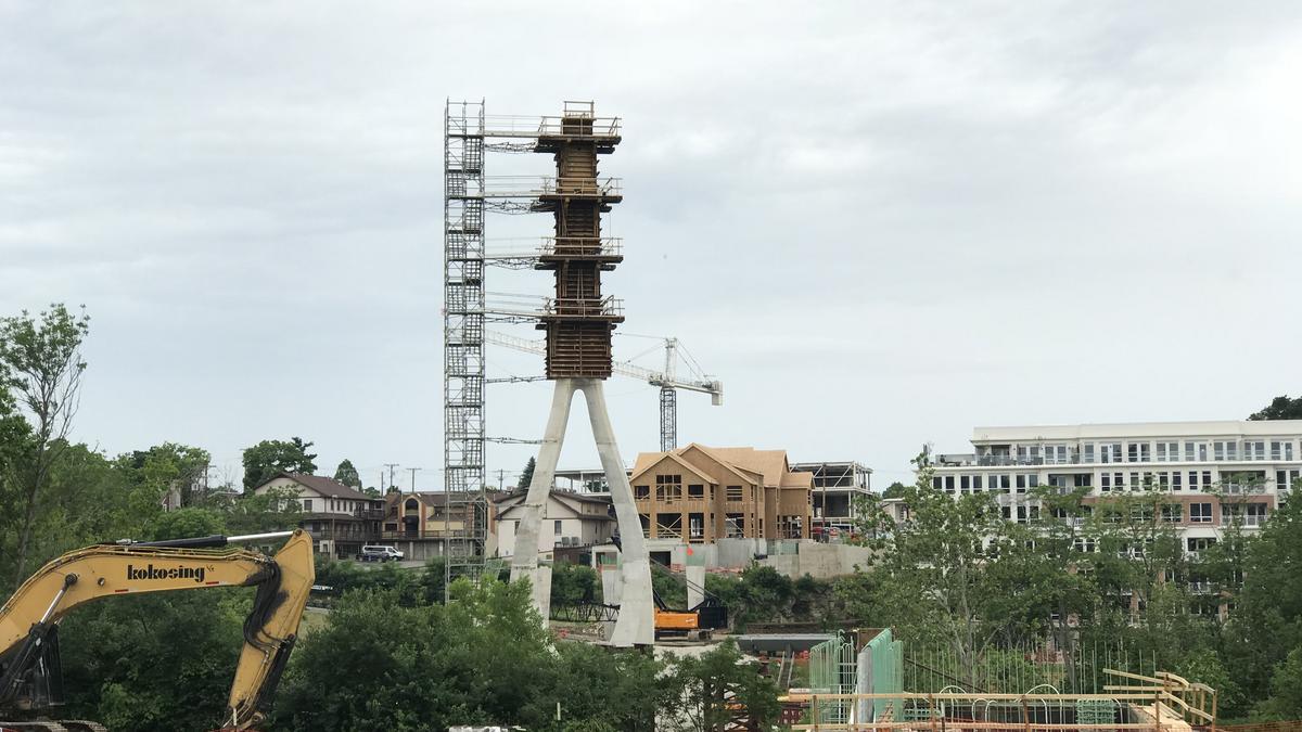 Dublin pedestrian bridge, new library and Bridge Park work progressing ...