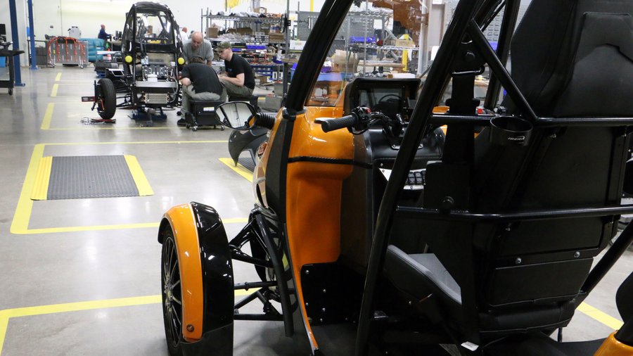 Arcimoto Assembly line 2 cars