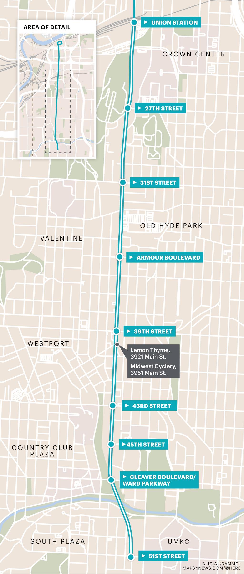 Kansas City streetcar extension: funding, timeline, map of stops ...