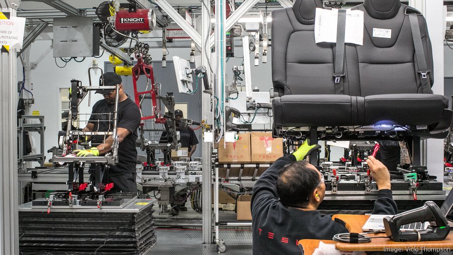 Tesla Factory seat manufacturing