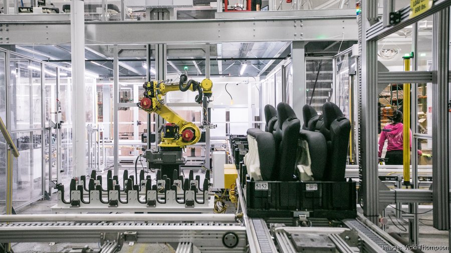 Tesla Factory seat manufacturing