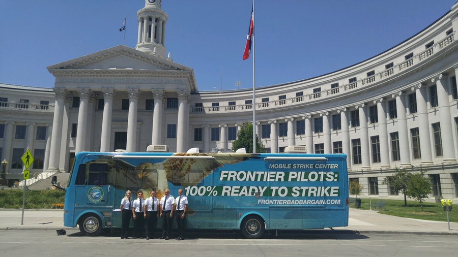 Frontier Airlines pilots take case for potential strike to public in ...