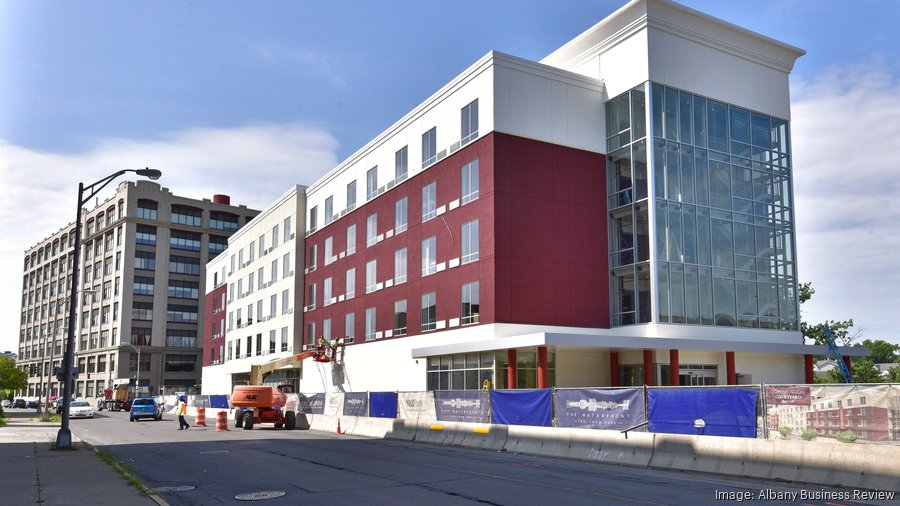Troy waterfront hotel construction is near completion - Albany Business ...