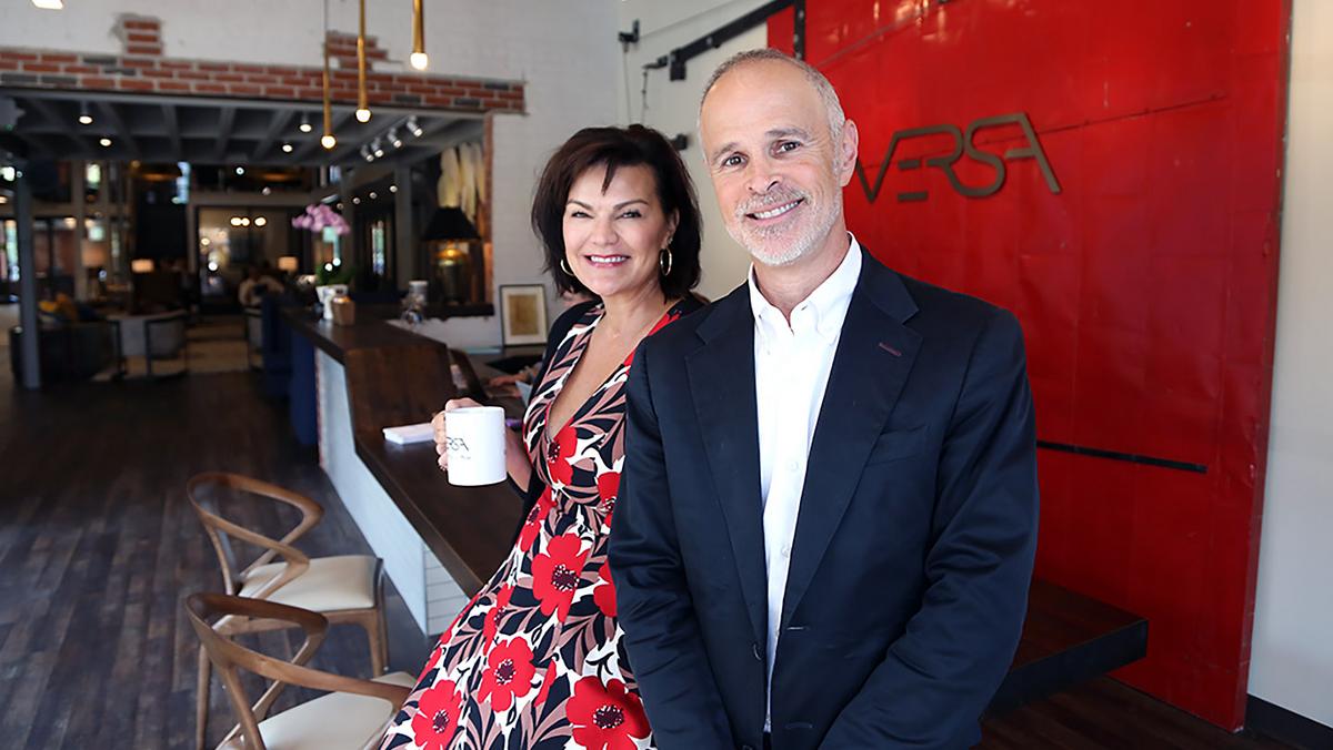 Kyle Katz and April Zimmerman Katz lead a tour of their new Versa ...