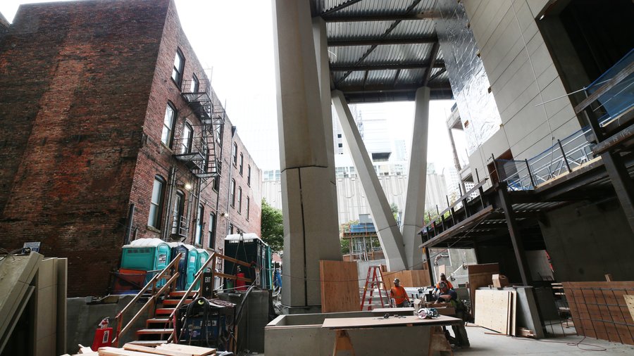 2+U under construction by Skanska in downtown Seattle