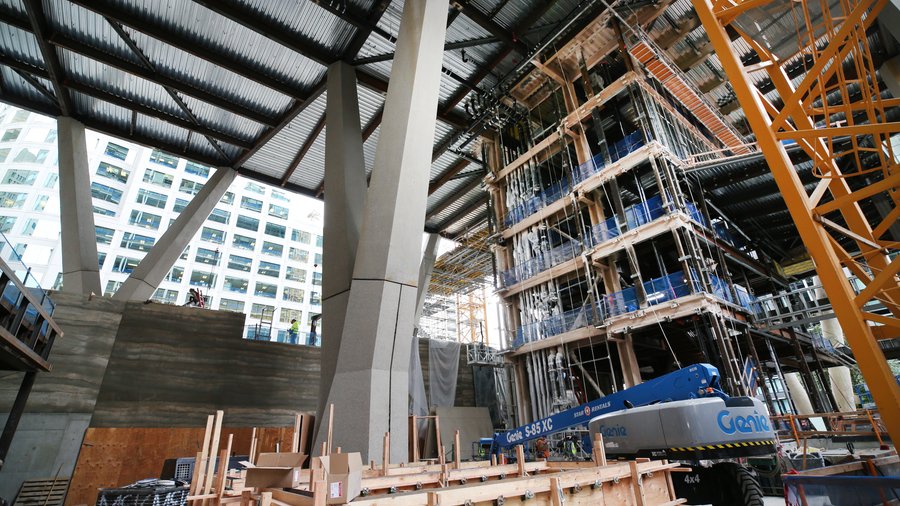 Skanska USA gives insider's tour of its 2+U tower rising in Seattle ...
