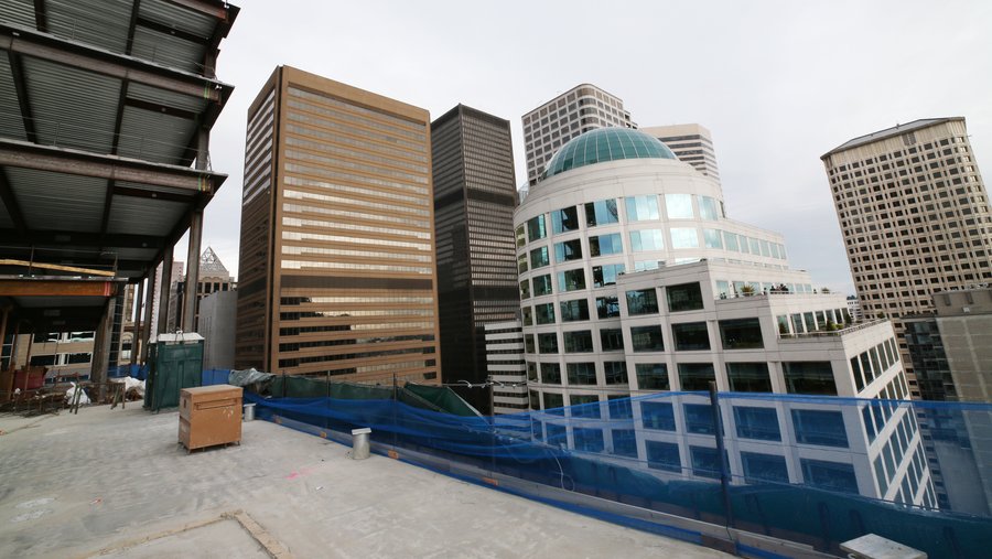 Skanska USA gives insider's tour of its 2+U tower rising in Seattle ...