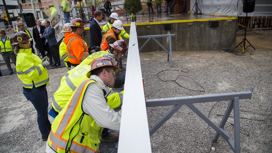 Photos: Centene marks ‘topping out’ of 27-story Centene Centre office ...