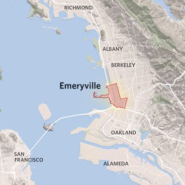 Emeryville California Map Emeryville, California Street Map