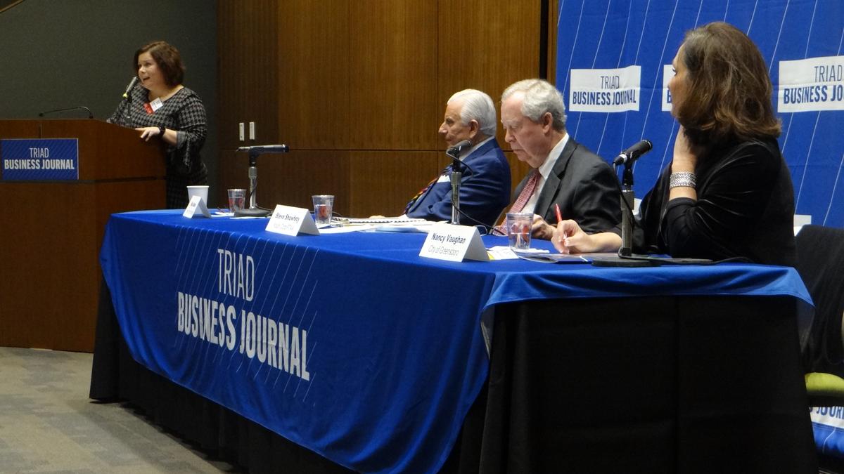 Nido Qubein, Greensboro Mayor Nancy Vaughan, Koury Corp.'s Steve ...