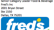 Emails signatures for some Fred's employees now have Dallas address ...