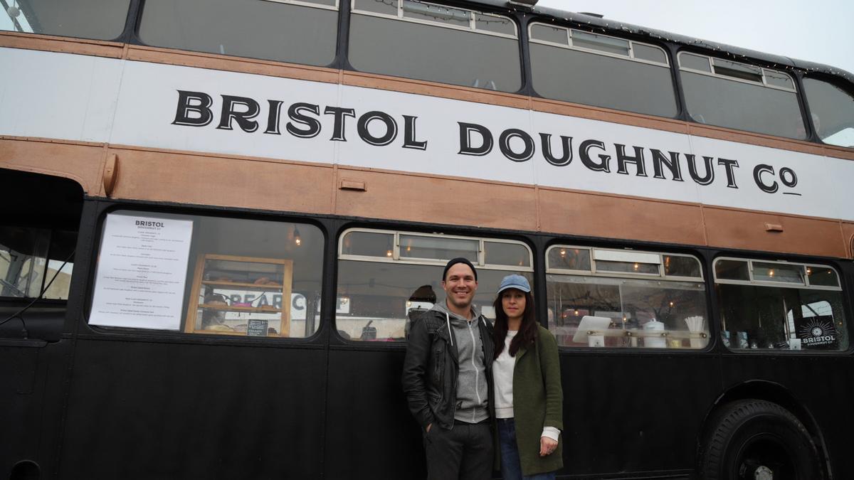 Bristol Doughnut Co. double deck bus - Albuquerque Business First