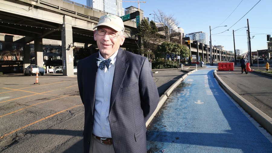 Ivar's President Bob Donegan tours Elliott Bay waterfront