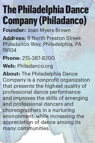 Philadanco! The Philadelphia Dance Company keeps breaking barriers ...