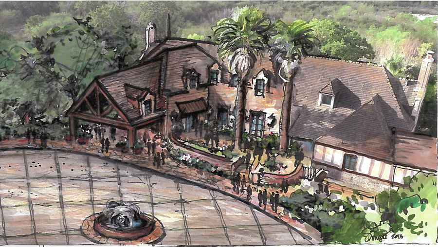 Red Berry mansion sketch