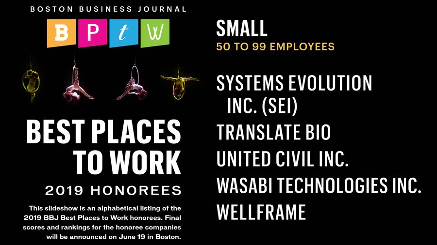 BBJ reveals 2019 Best Places to Work honorees - Boston Business Journal