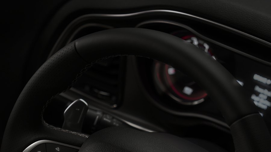 Illuminated steering wheel on the 2020 Dodge Charger SRT Hellcat models