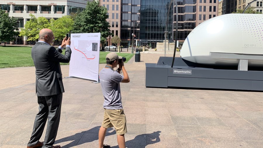 Virgin Hyperloop One test pod visits Ohio Statehouse - Columbus ...