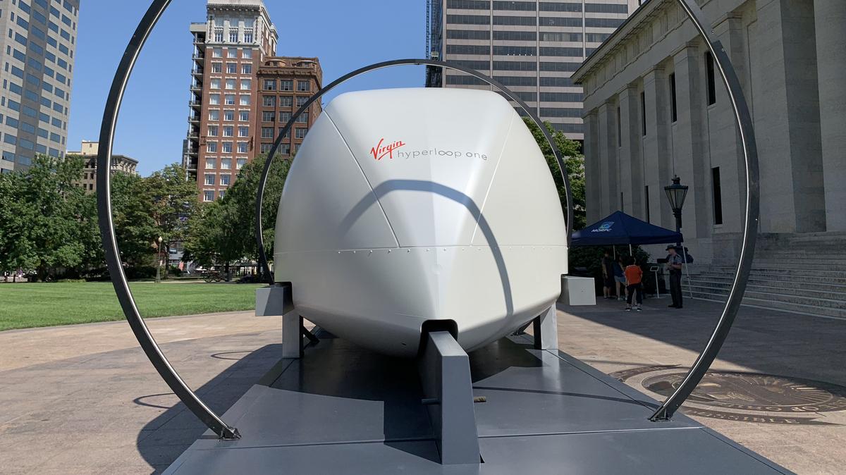Virgin Hyperloop One test pod visits Ohio Statehouse - Columbus ...