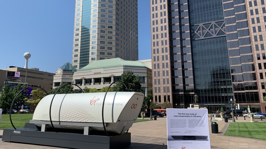 Virgin Hyperloop One test pod visits Ohio Statehouse - Columbus ...