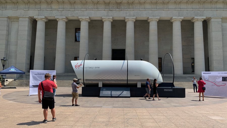 Virgin Hyperloop One test pod visits Ohio Statehouse - Columbus ...