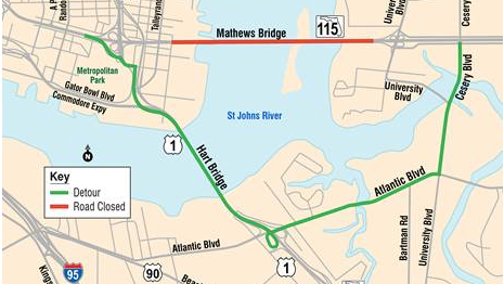 Downtown Jacksonville bridges see detours this weekend - Jacksonville ...