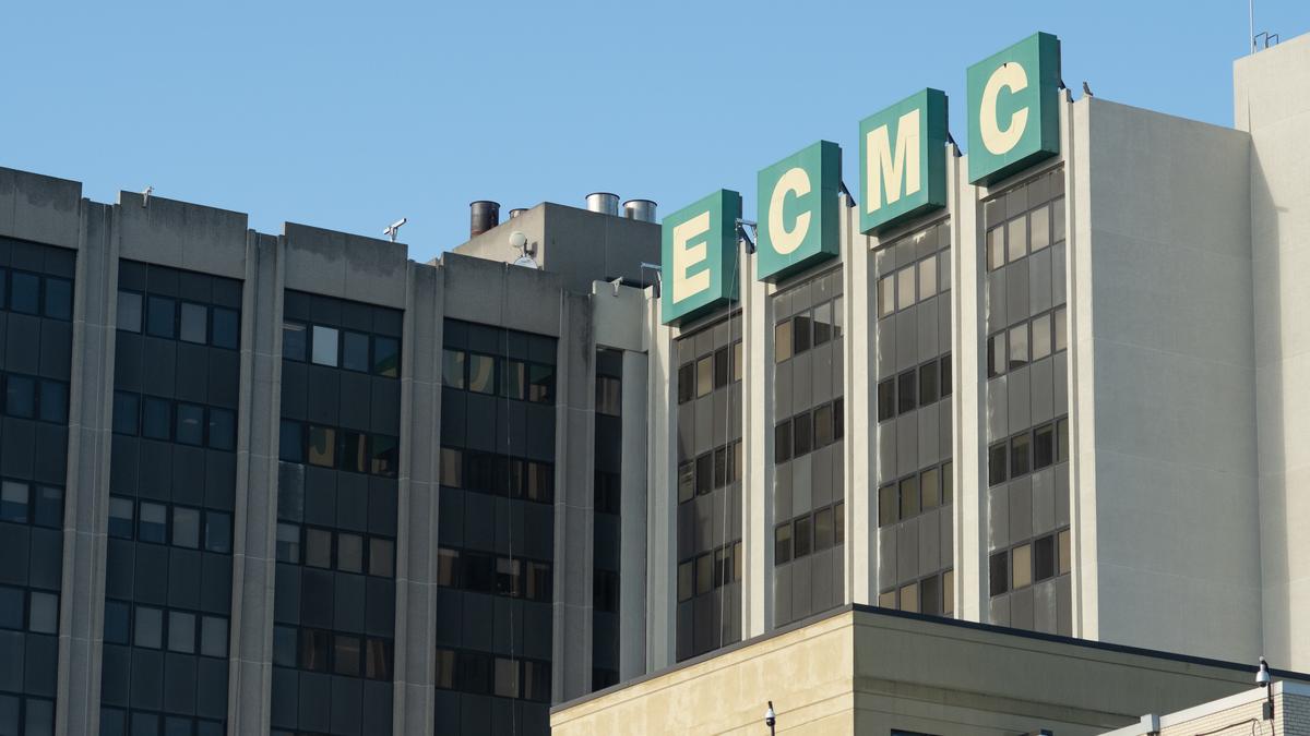 Erie County Medical Center hoists final beam on ED expansion - Buffalo ...