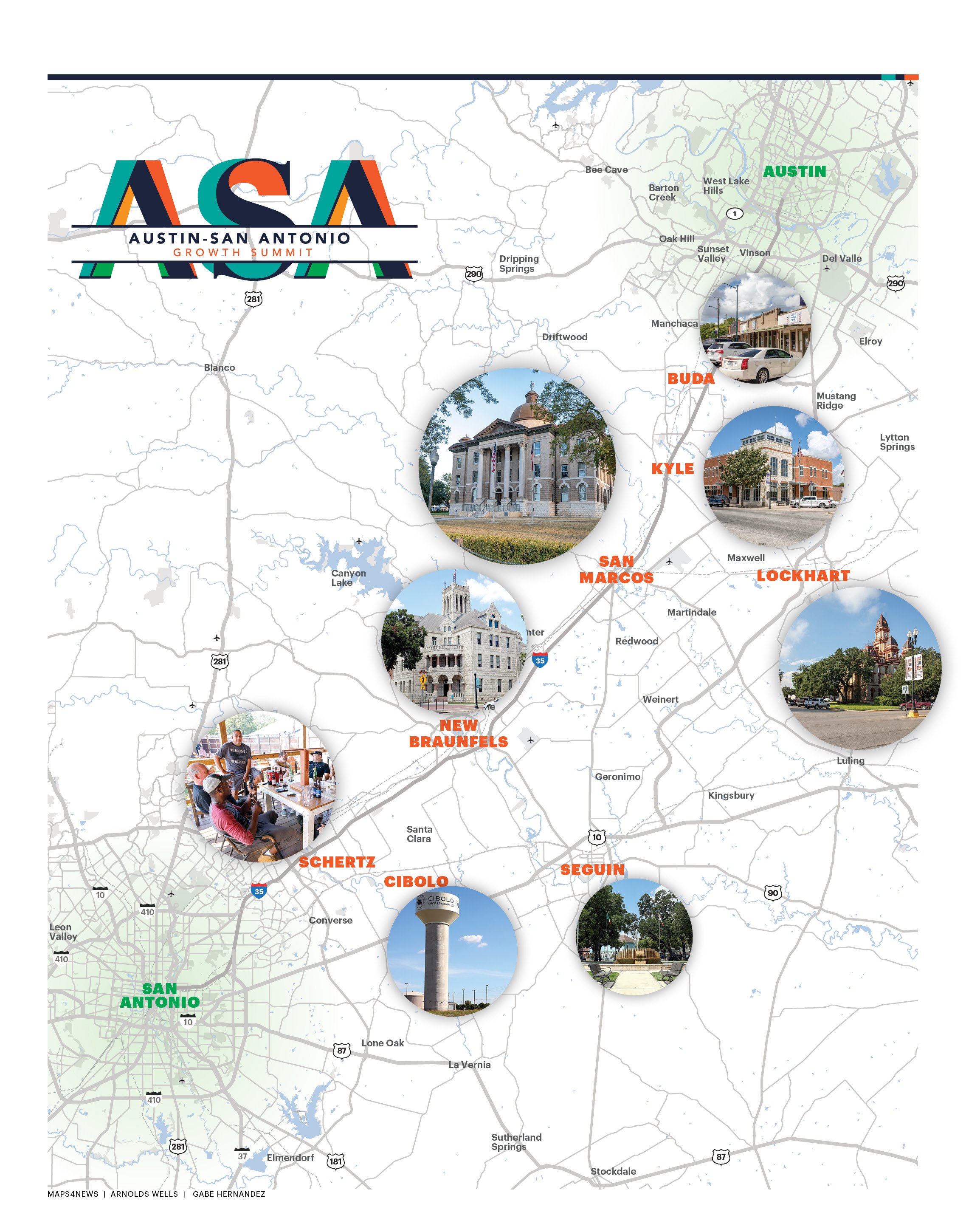 A tale of 8 cities between Austin, San Antonio - Austin Business Journal