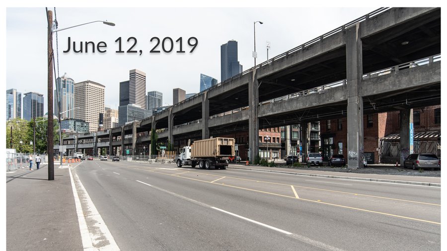 The story of the Highway 99 tunnel, Seattle viaduct teardown in photos ...