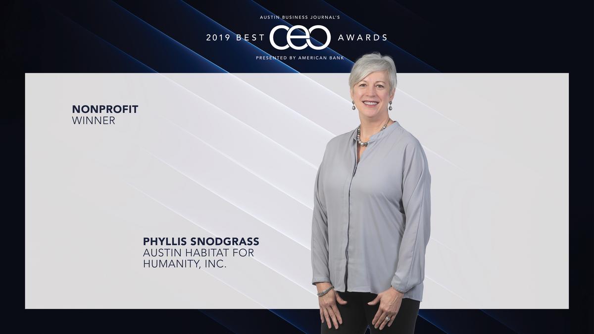 Phyllis Snodgrass of Habitat for Humanity is one of Austin's Best CEOs ...