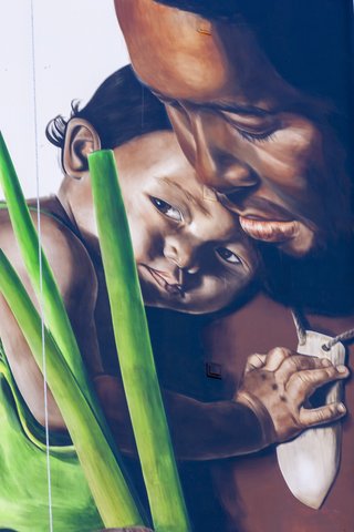 Hawaii artist Kamea Hadar completes mural on side of affordable rental ...