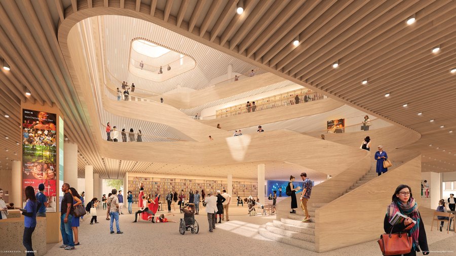 Charlotte Mecklenburg Library, foundation reveal design for uptown ...