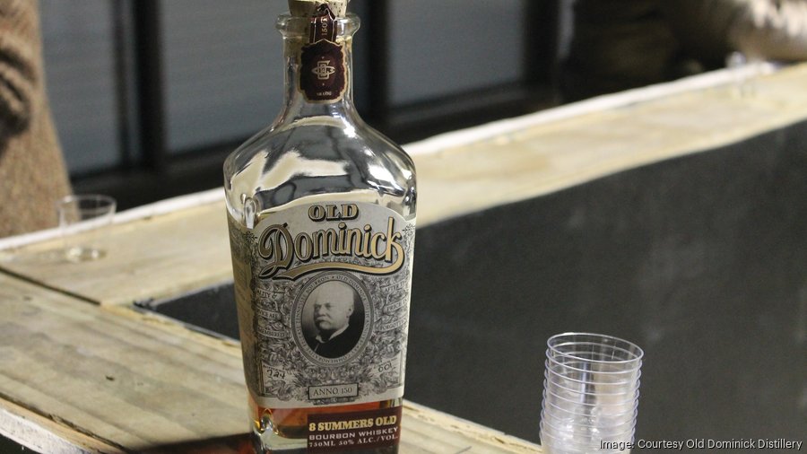 Old Dominick 8 Summers Old Bourbon Whiskey bottle