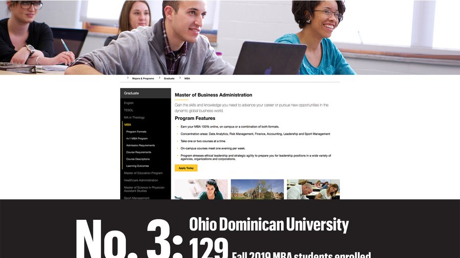 Largest Central Ohio MBA programs - Columbus Business First