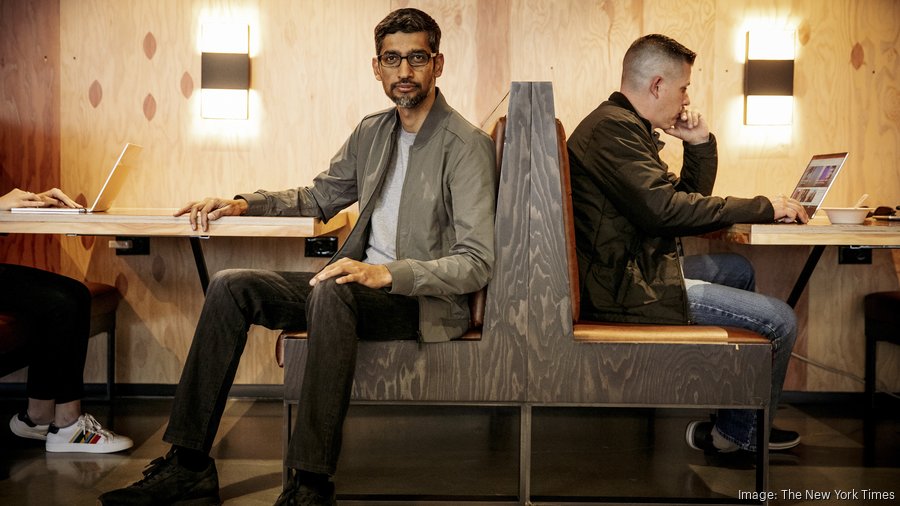 Alphabet Inc. and Google CEO Sundar Pichai, Google co-founder Sergey ...