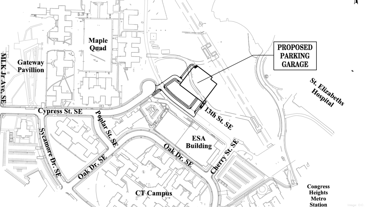 D.C. eyes 800-space St. Elizabeths parking garage - Washington Business ...