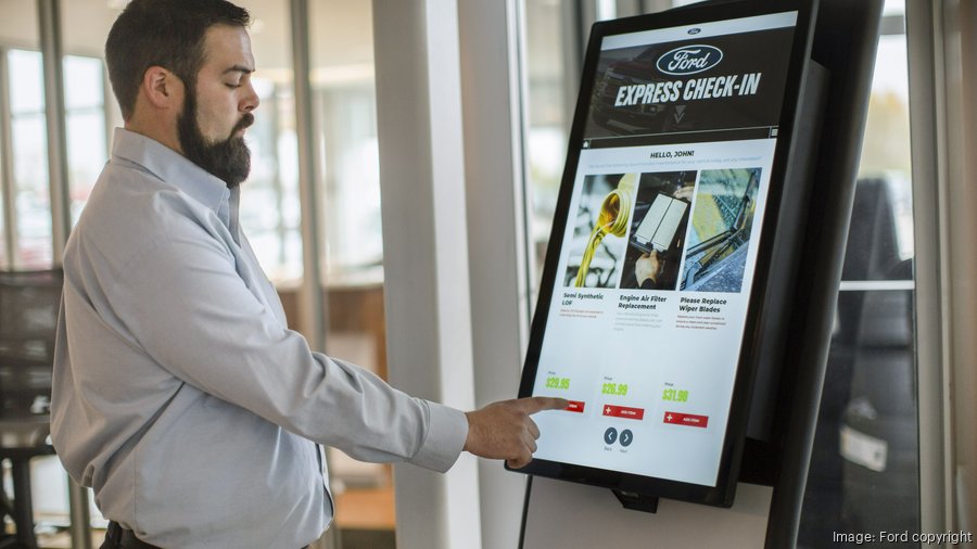 Ford is testing digital kiosks at service areas at its dealerships - L ...