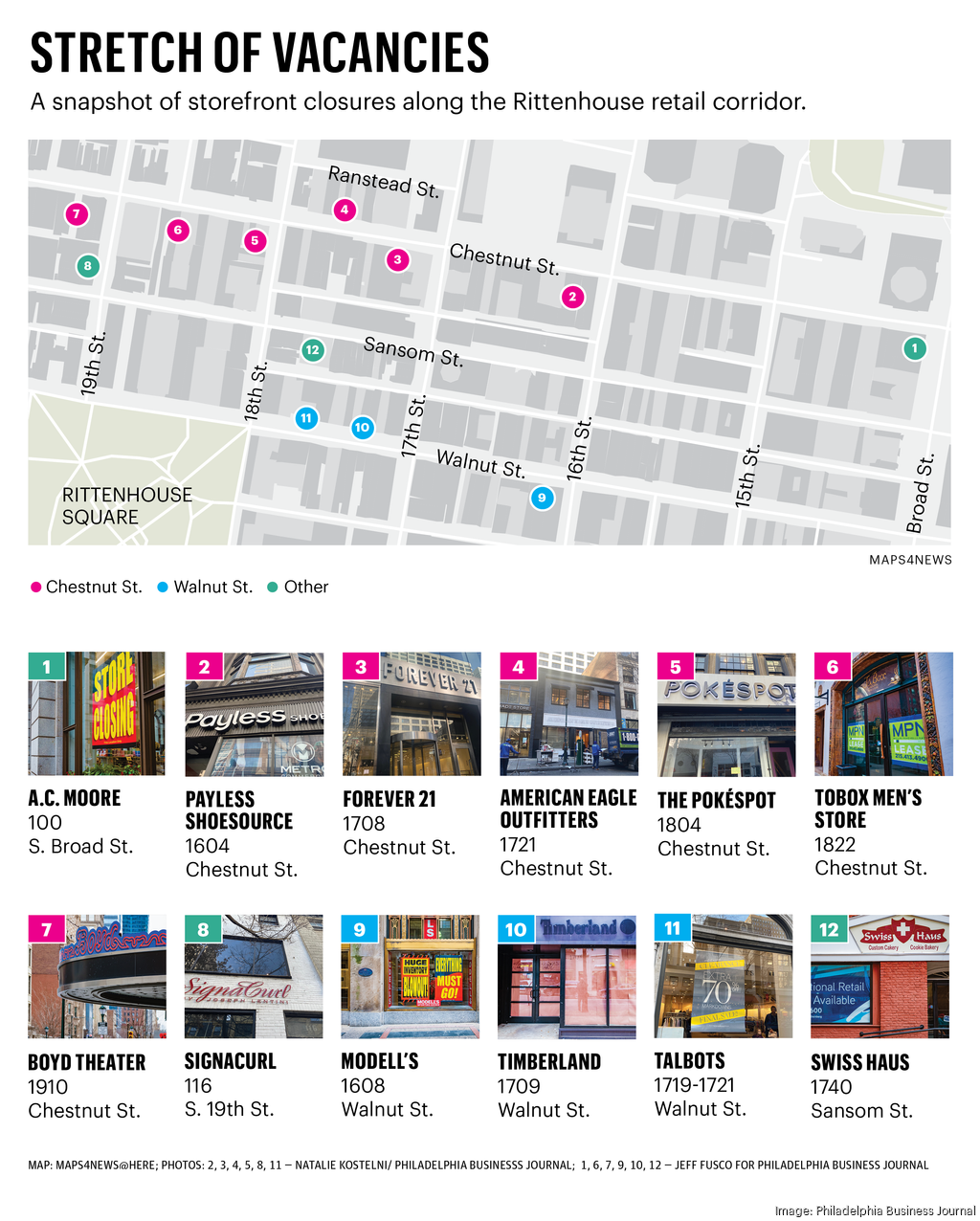 Vacancies along Rittenhouse's shopping corridor point to changes ahead ...