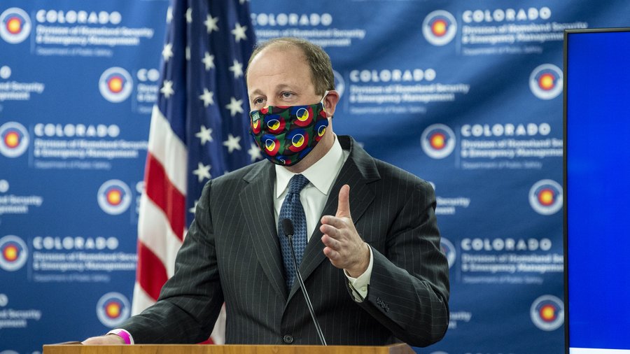 Gov. Jared Polis instructs Coloradans to wear face masks outside the ...