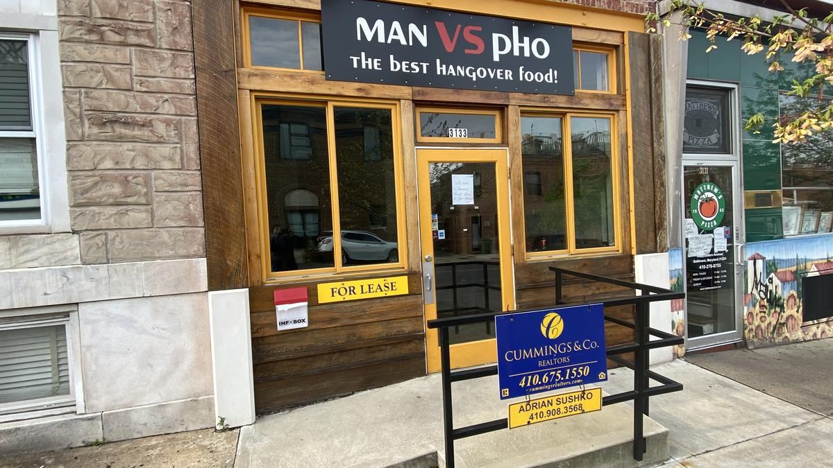 Man Vs. Pho closes for good near Patterson Park - Baltimore Business ...