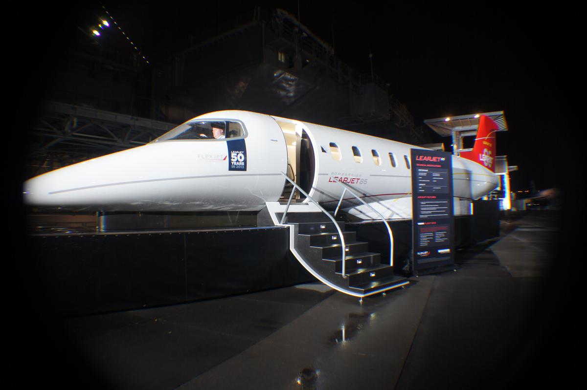 Learjet celebrates its 50th anniversary with an Intrepid party ...